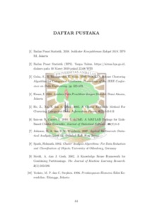 Penerapan Analisis Cluster Ensemble dengan Metode ROCK untuk Mengelompokkan Provinsi di ...